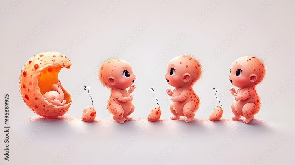 Detailed Diagram of Fetal Development Stages from Conception to Birth ...