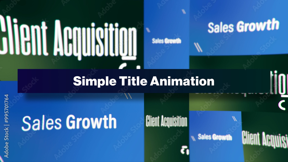 Simple Title Animation | Multi-Resolutions and Color Control Panel ...