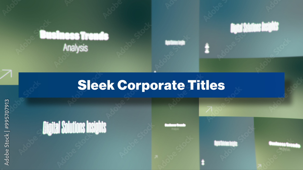 Sleek Corporate Titles | Multi-Resolutions and Color Control Panel ...