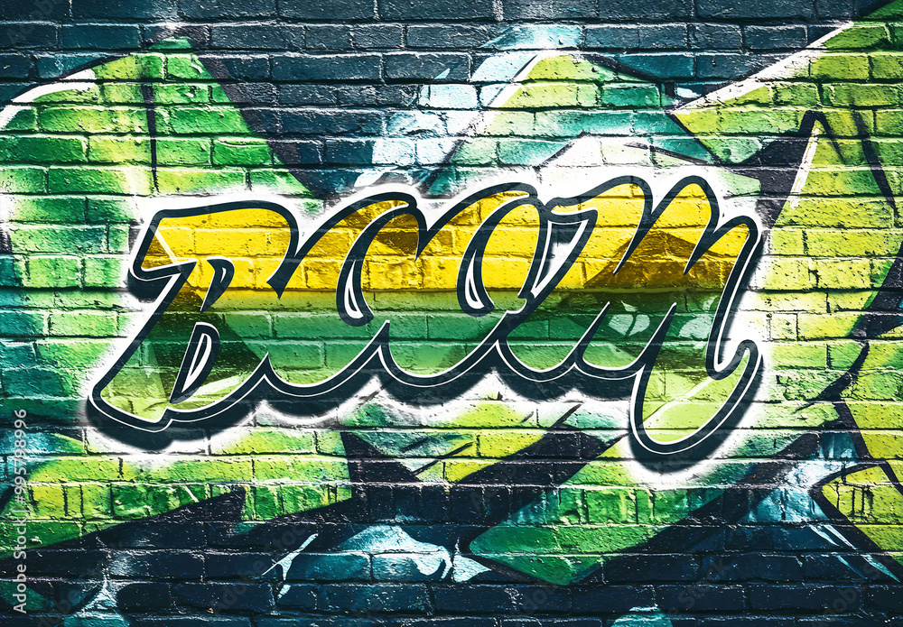 Text Effect Graffiti with Generative AI Stock Template | Adobe Stock