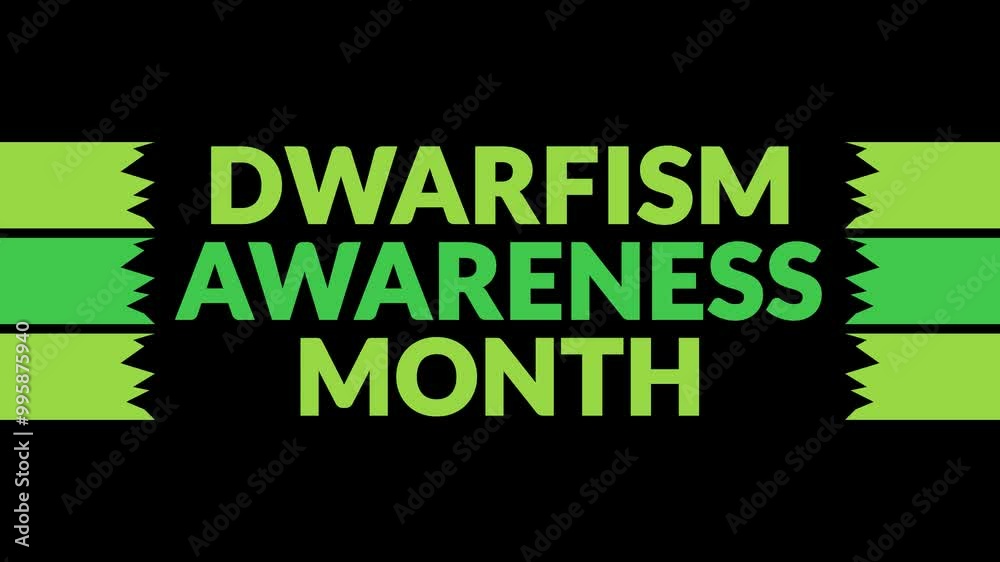 Dwarfism Awareness Month In and Out text from split line animation on a ...