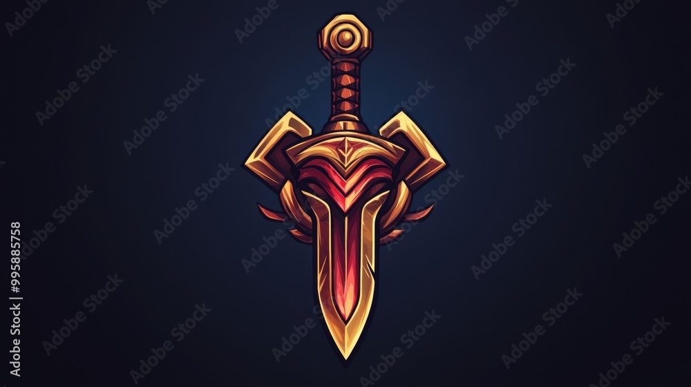 Fantasy sword esports logo ideal for team branding gaming logos mascots ...