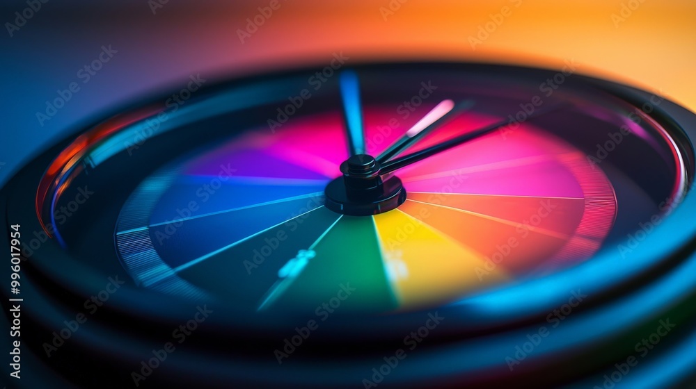 A clock where visual goal tracking is the changing colors of the face ...