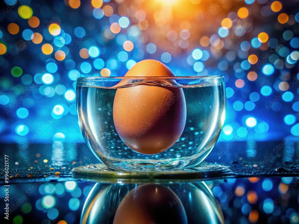 Observe an egg's behavior in a clear container of water to explore ...