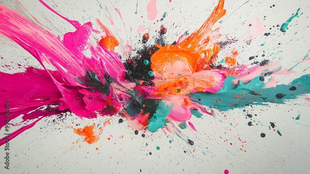 Abstract Expression: A vibrant explosion of color, like a burst of ...