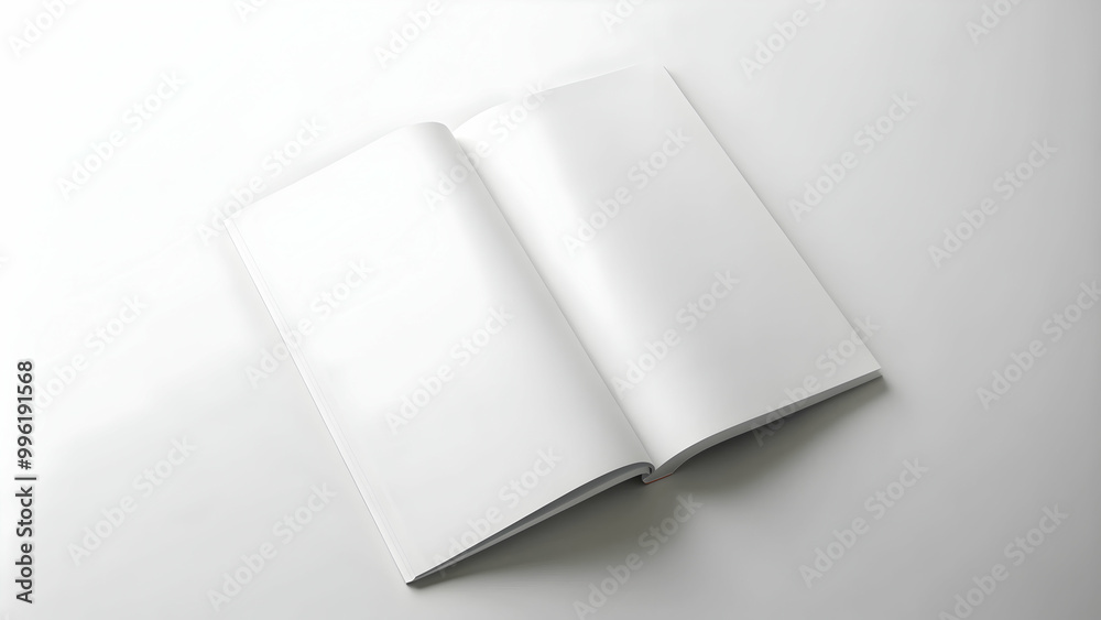 White blank A4 magazine mockup on isolated white background, magazine ...