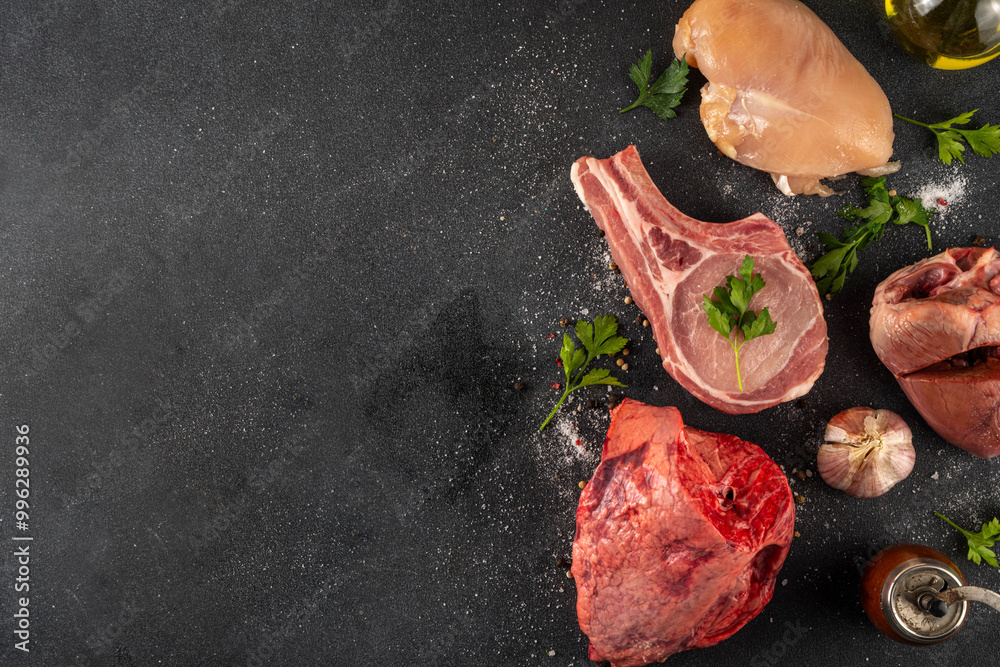 Protein carnivore diet, animal protein different sources - raw meat ...