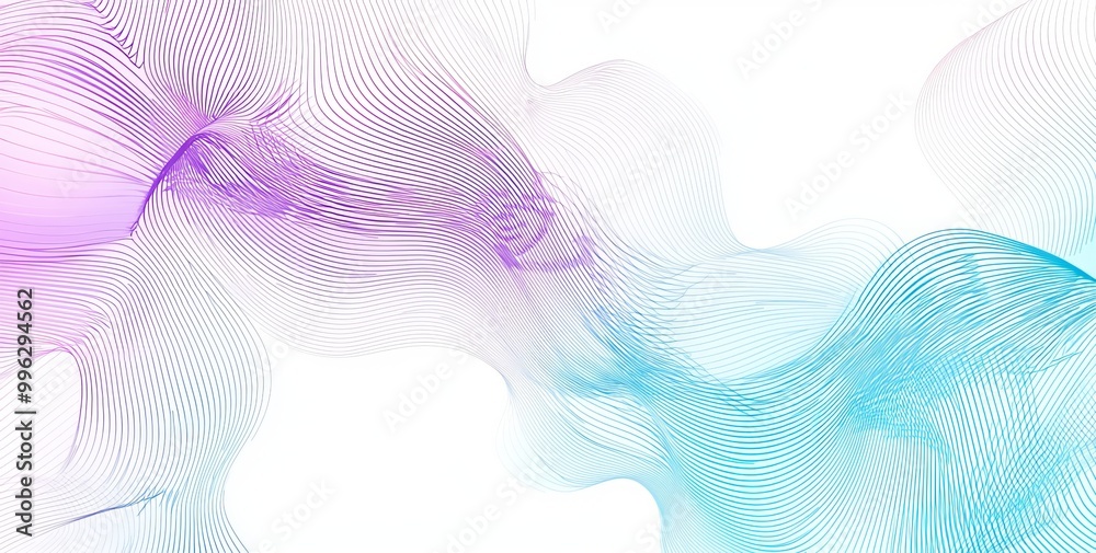 Multicolored cyclical wave figure with multicolored lines and dots on a ...