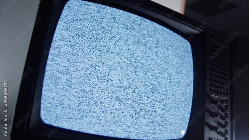 Retro TV, vintage television In a nostalgic setup, a retro TV displays ...