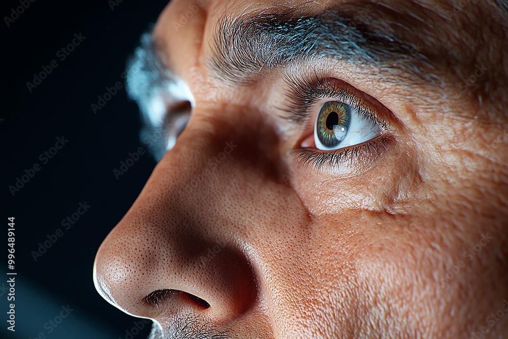 A hyper-realistic close-up of a speaker's face while delivering a ...