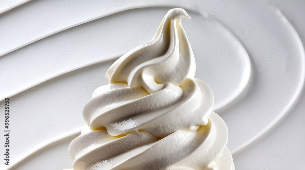 Whipped Cream Swirl Close Up Dessert Topping Creamy Texture White ...