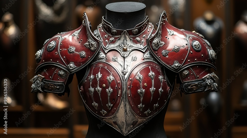 Medieval Knight Armor: A Detailed Look at the Red and Gold Plated Armor ...