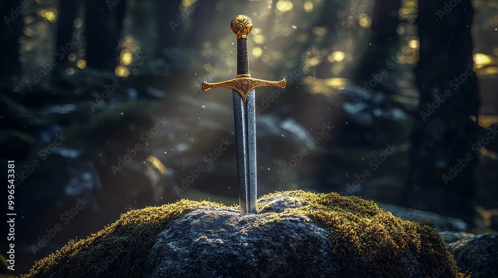 As in the legend of Excalibur, the legendary sword of king Arthur, a ...
