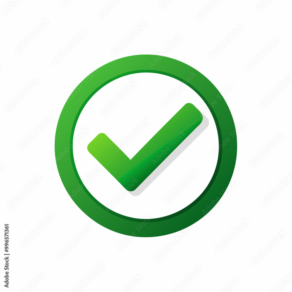 Checkbox checked tick box poll vote round circle icon vector symbol ...