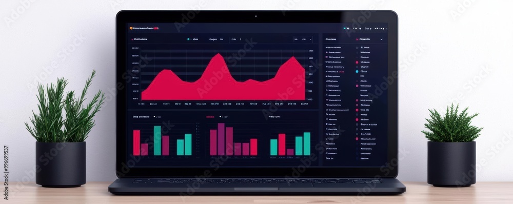 Modern web interface design with dynamic API data visualizations Stock ...
