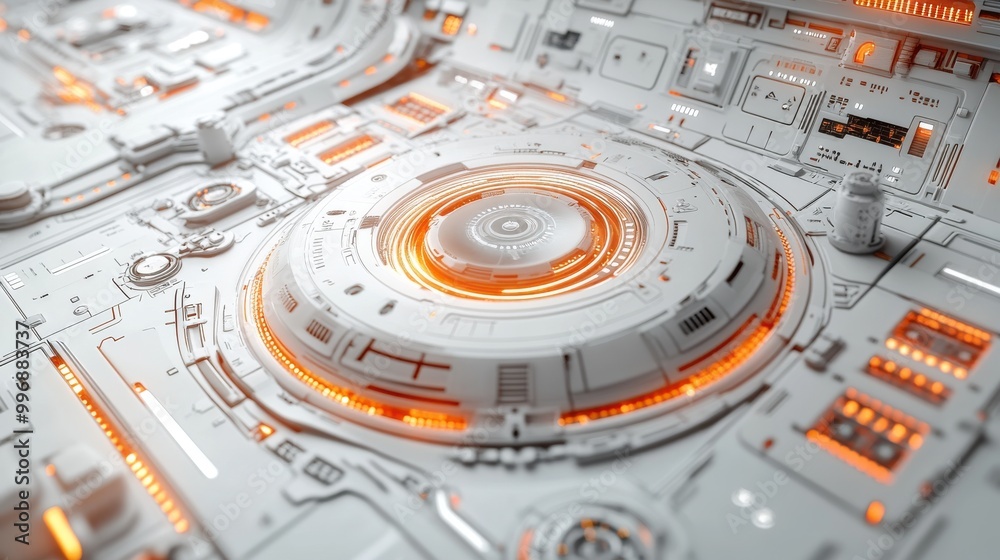 White surface featuring AI analytics and interactive elements, ideal ...