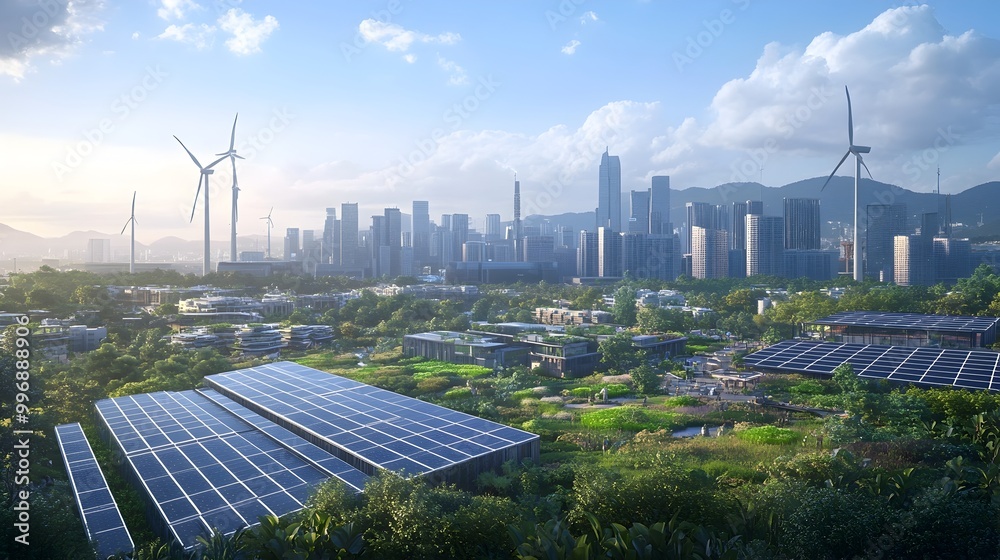 Renewable energy projects transforming an urban landscape with ...