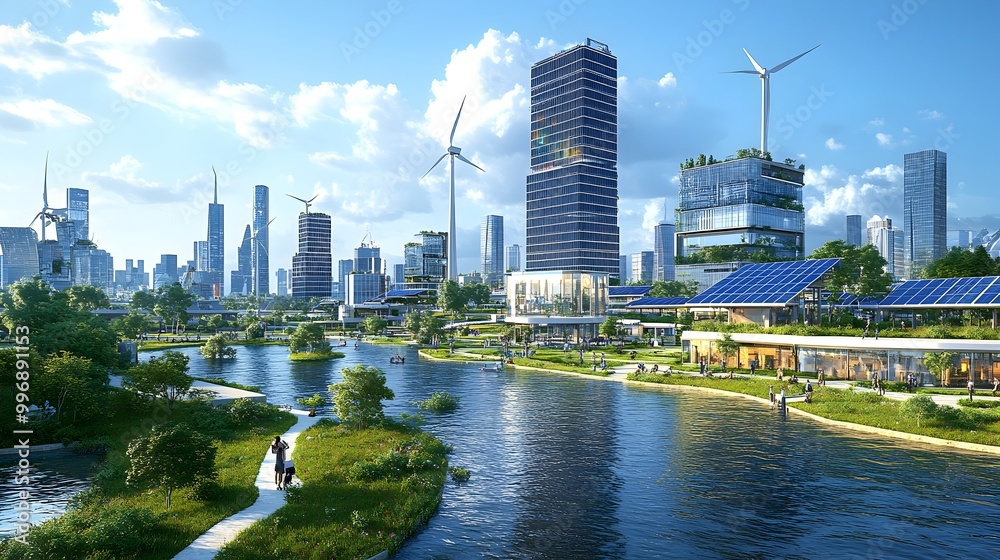 Renewable energy solutions transforming futuristic urban landscapes ...