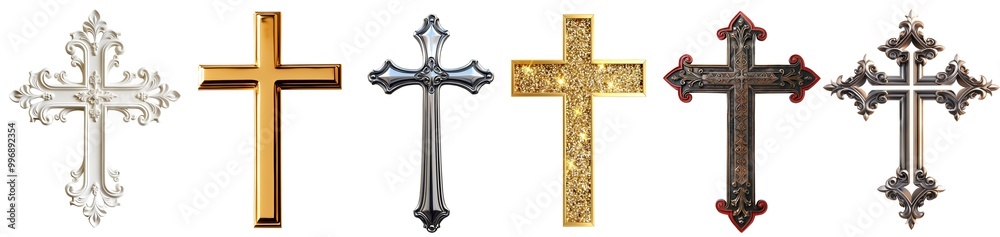 Set of religious holy christian catholic orthodox cross, various ...