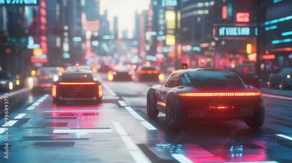 Visualization of the interaction of self-driving autonomous vehicles ...