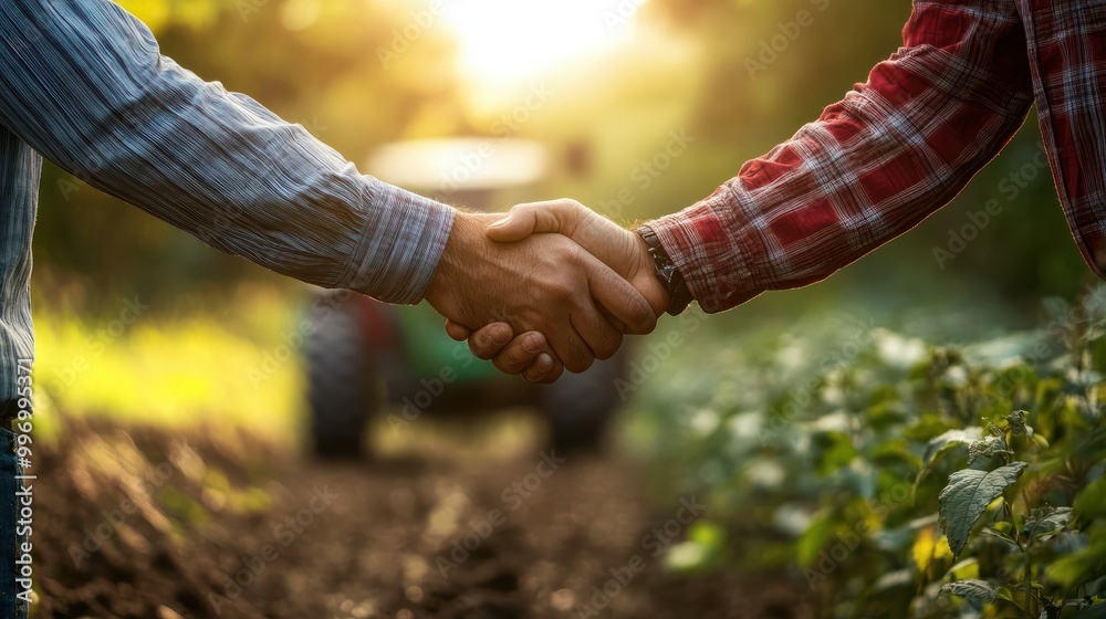 agribusiness handshake business deal agreement between businessman and ...