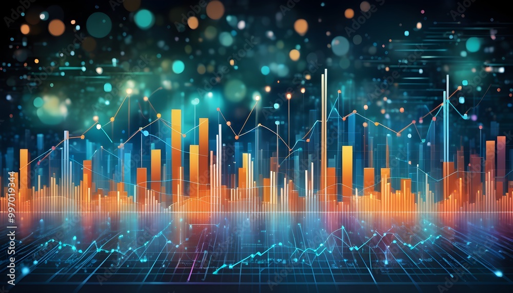 Visualizing data analytics through charts and graphs revealing insights ...