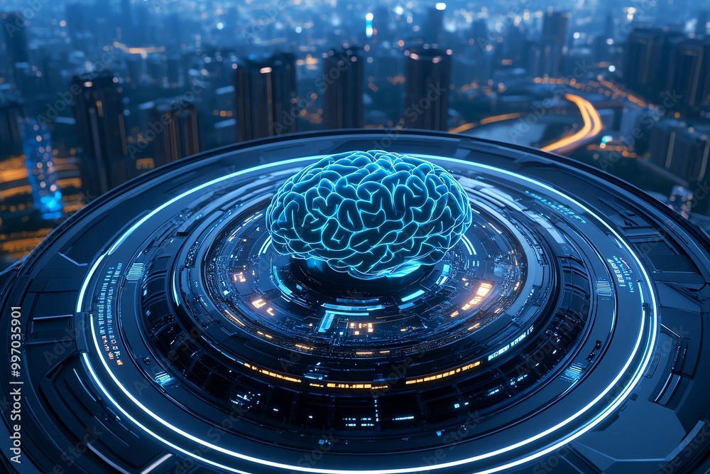 Futuristic representation of the human Endocrine System, where hormones ...