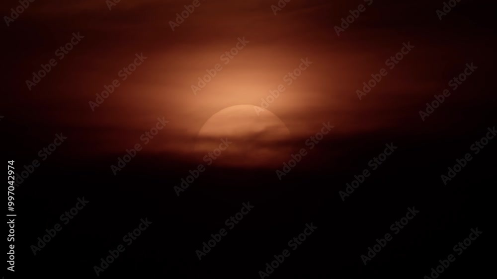 A Beautiful 4K Time-Lapse Of The Sun Rising Over A Red Sky, With Clouds ...