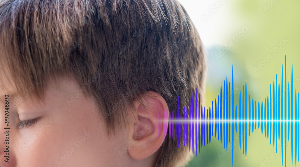 part face of boy, Childs painful ear, ear infection, Acute Otitis ...