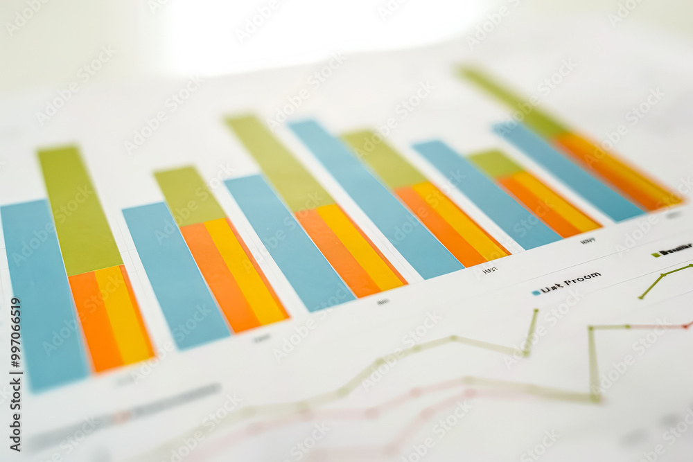 A graph with a blue line and orange and yellow lines. The orange and ...