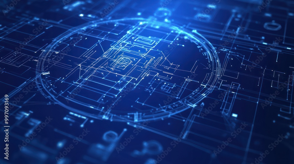 background digital blueprint composition illustration technology ...