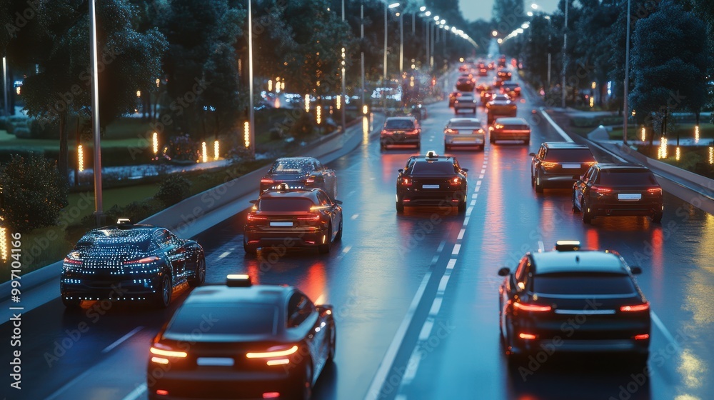 Visualization of the interaction of self-driving autonomous vehicles ...