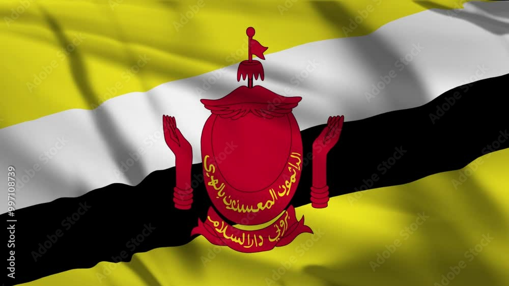 National Flags, National Brunei Flag Animation, Brunei Flag Waving In ...