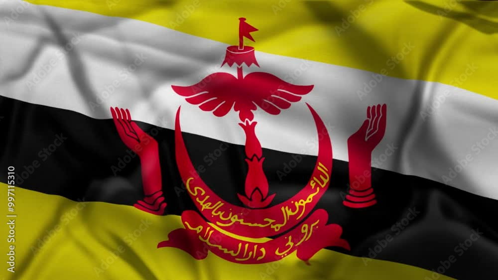 Stylish Brunei Flag Video, National Brunei Darussalam Flag Animation ...