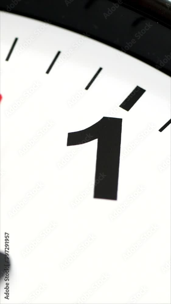 Close-Up View Of An Analog Clock Face Highlighting The Time At One O ...