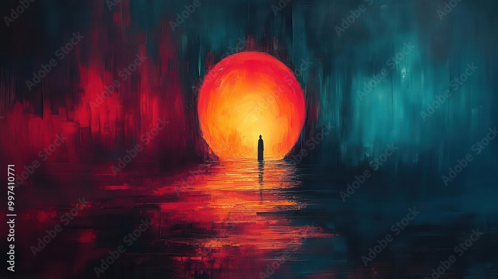 abstract art piece representing the empty tomb of jesus infused with ...