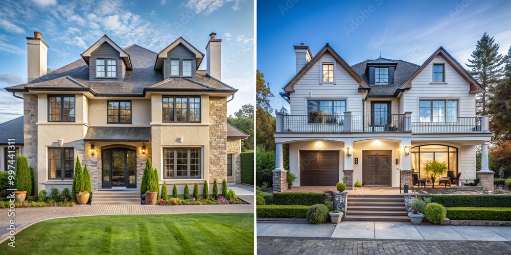 Comparación de renovación de casa antes y después de la reparación ...