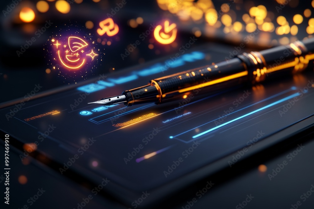 Fantasy version of a customer feedback survey, where enchanted pens and ...