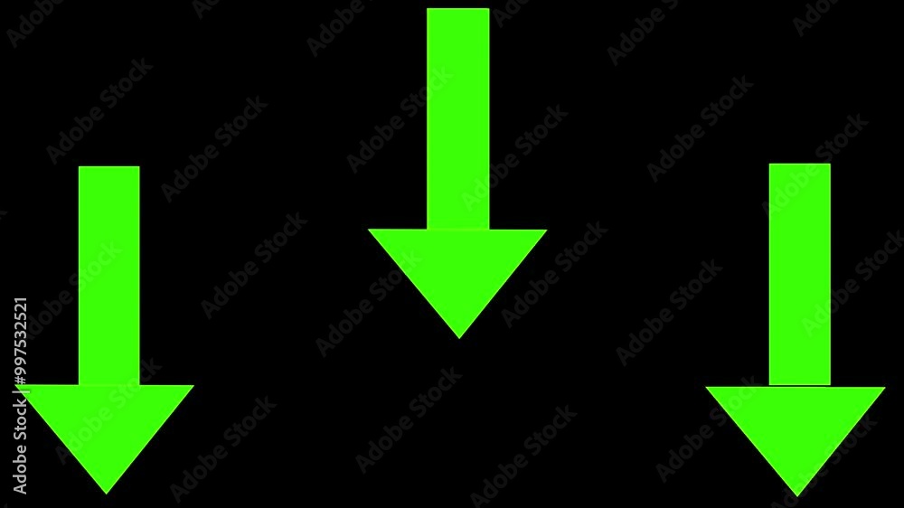 Eye-Catching Red Arrow Animation with Diagonal Pointing Design on Green ...