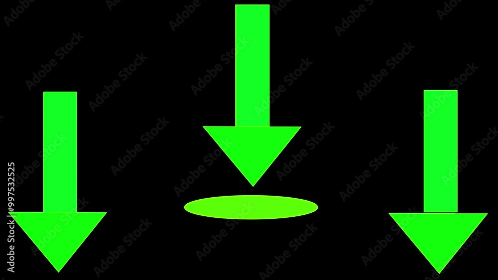 Lively 4K Red Cartoon Arrow Animation Pointing Diagonally on a Bright ...