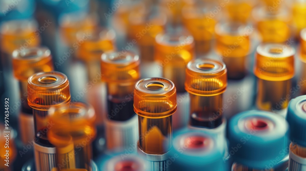 Blood Collection Tubes: Compact vials featuring color-coded caps ...