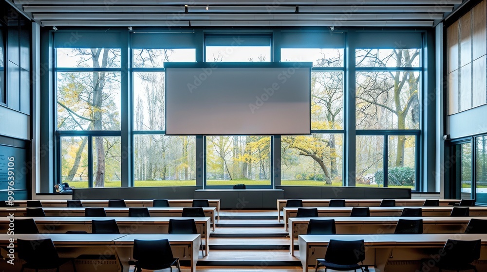 Lecture Hall: This large venue is equipped with tiered seating and a ...