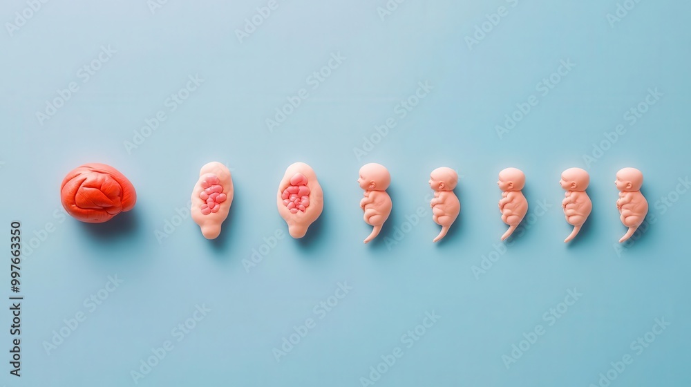 Artistic rendering of an embryo's journey from zygote to fetus ...