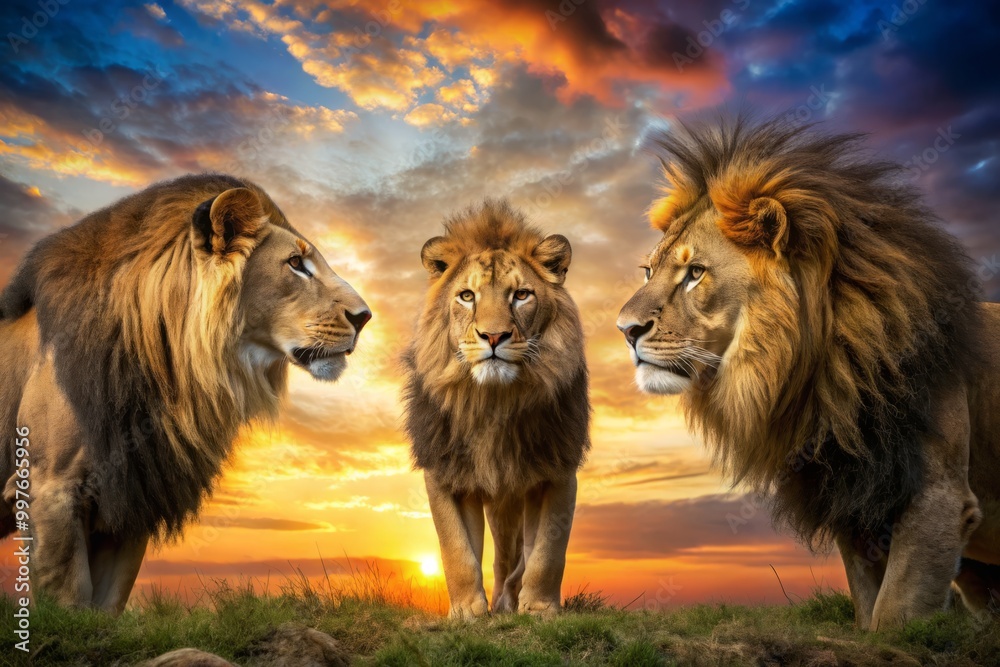 In a stunning display of nature, the formidable Barbary Lion and ...