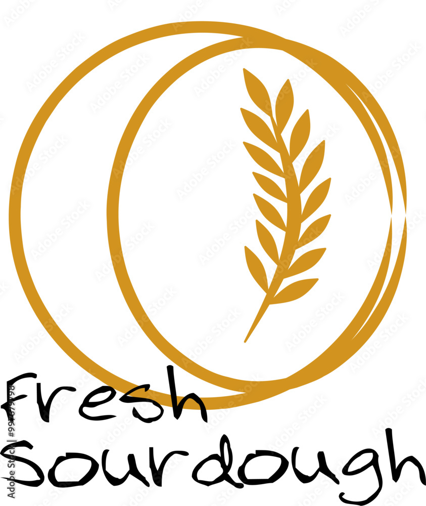 Sourdough bread icon vector,sourdough logo image ,bread logo image ...