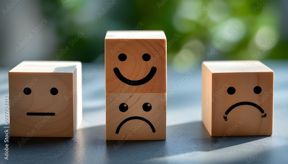 Dual expressions of mental health: cheerful smile on bright side ...