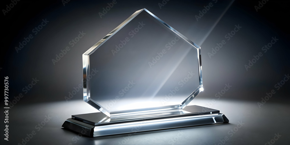Shiny clear acrylic crystal award plaque in design , blank, acrylic ...