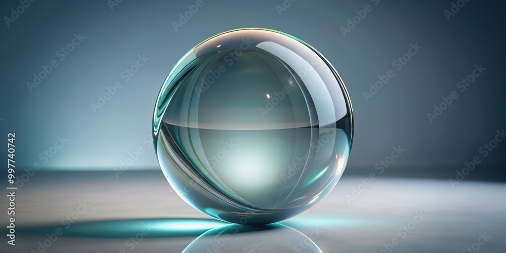 Abstract render of quaternion glass sphere with XYZ axis values and W ...