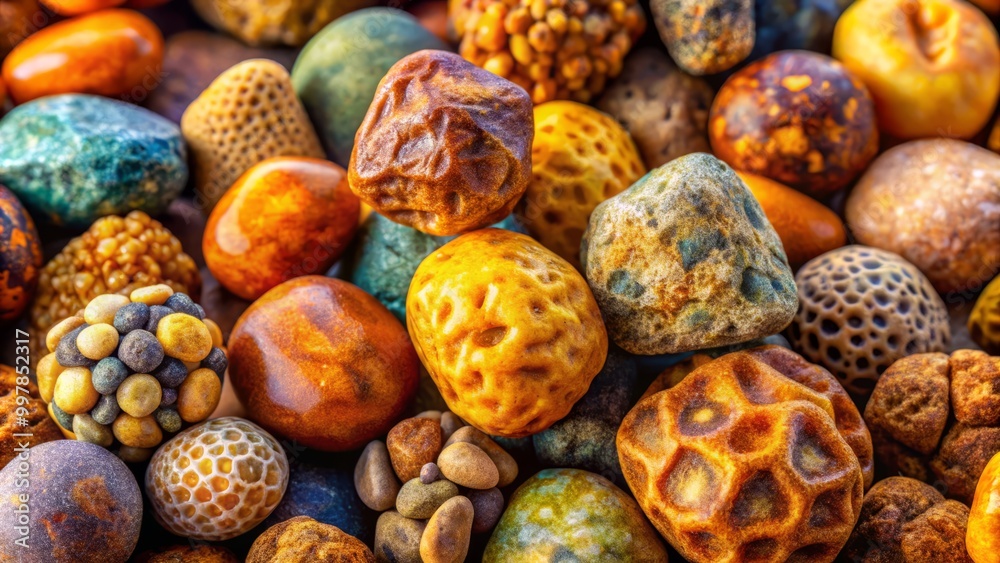 High-resolution images of various gallstones, highlighting diverse ...