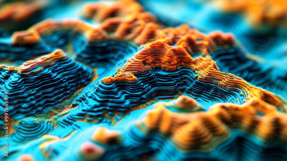 Understanding GIS Geodata: Contours and Elevation Explained Stock ...